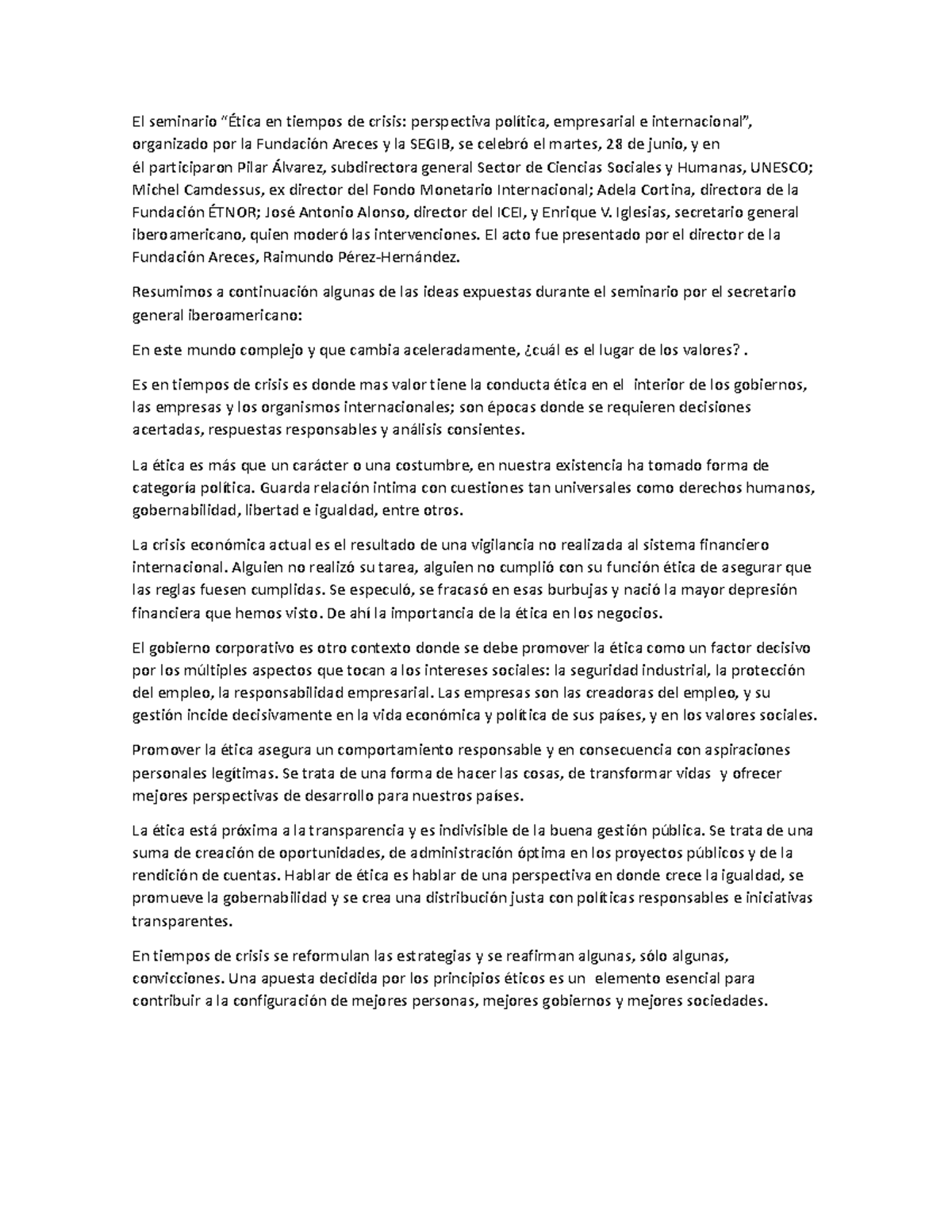 crisis en la salud mental - El seminario “Ética en tiempos de crisis ...