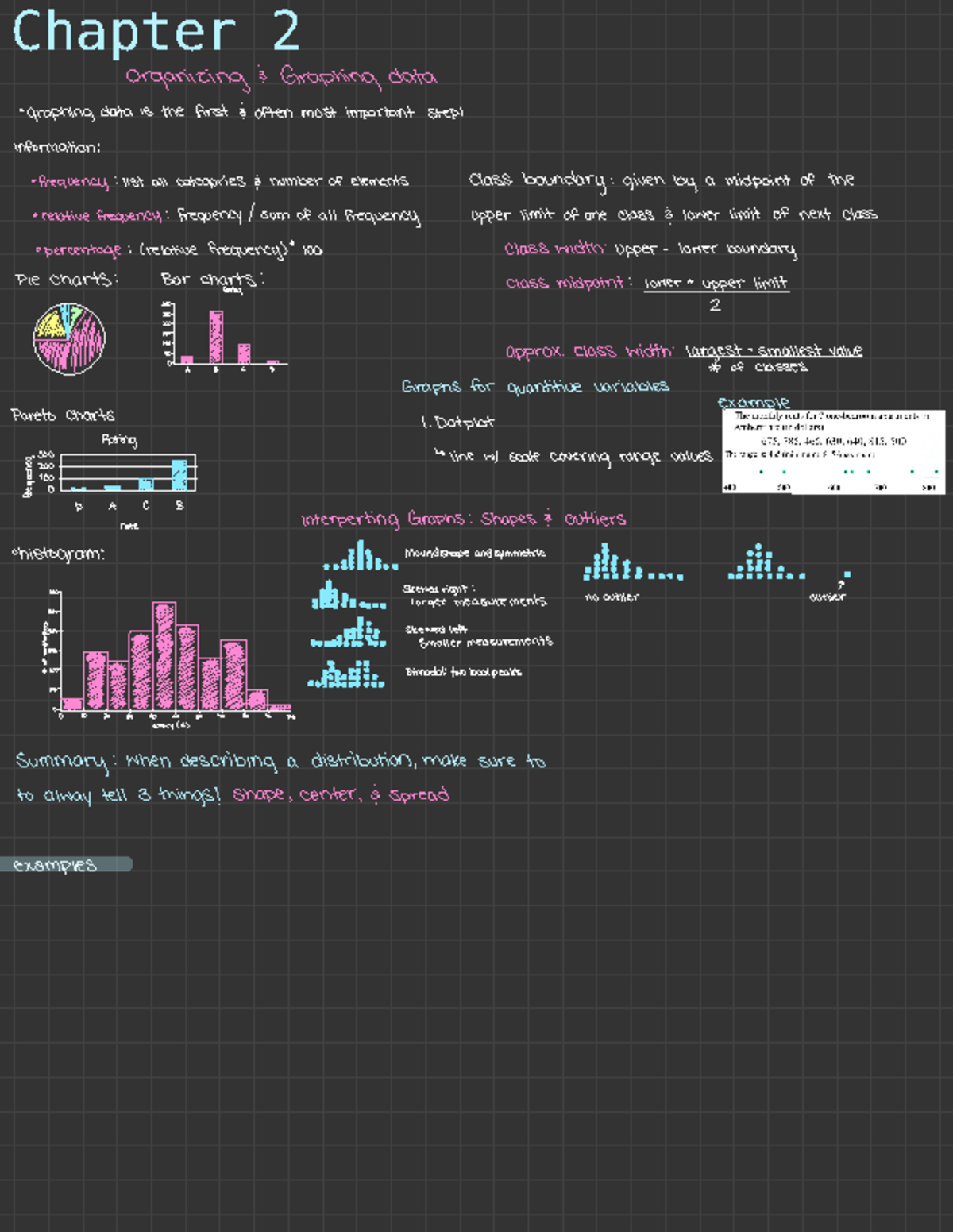 Stats 240 - Chapter 2 Organizing } Graphing data graphing data is the ...