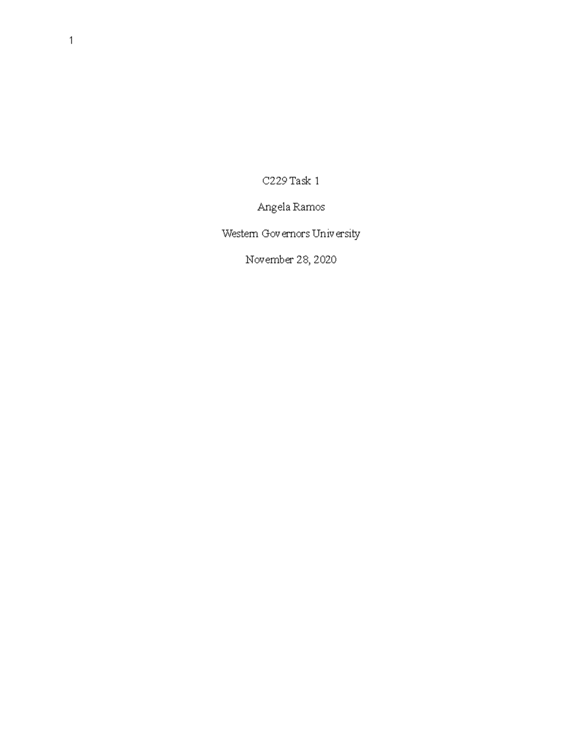 C229 Task 1 - Social Media Campaign - C229 Task 1 Angela Ramos Western ...