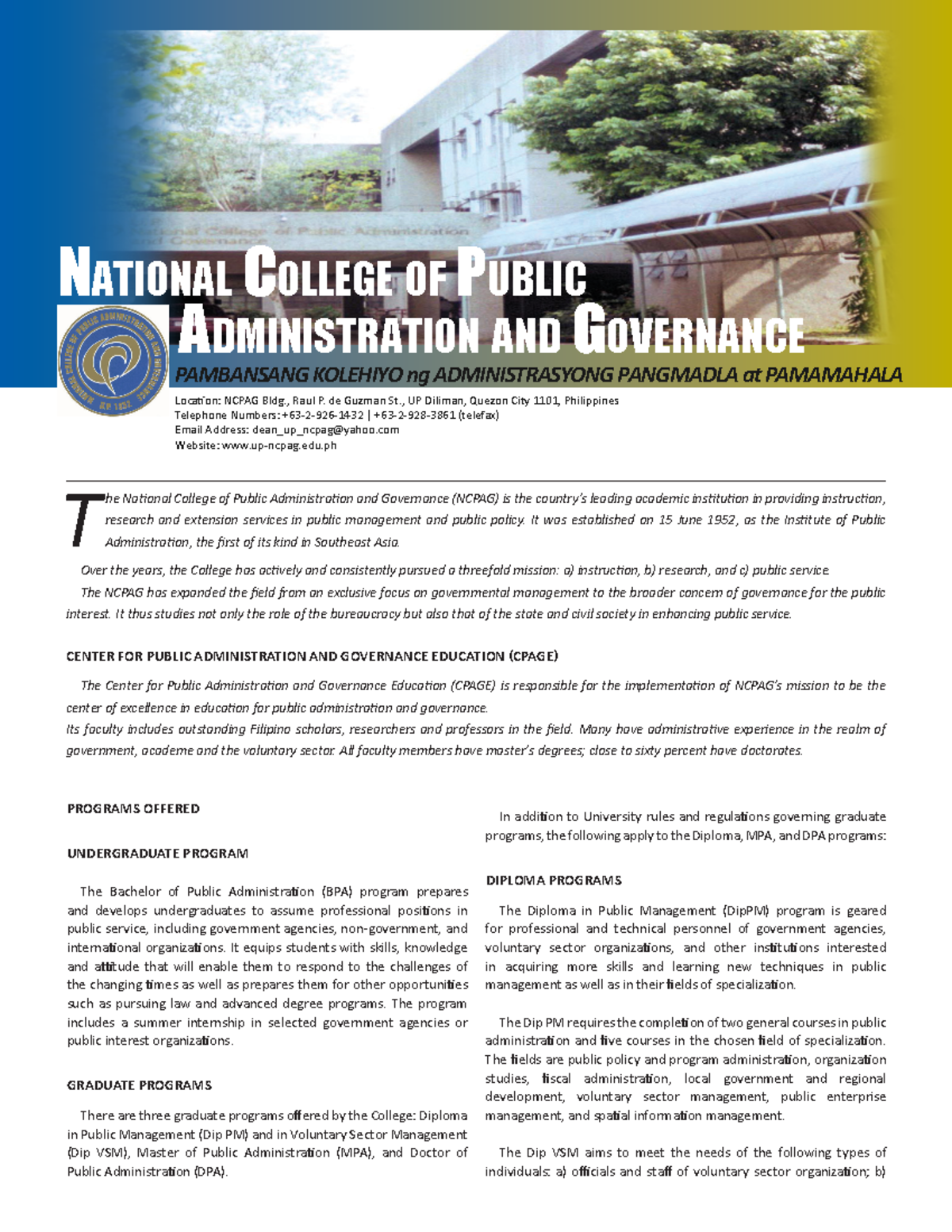 Ncpag - Social Psychology - T he National College of Public ...