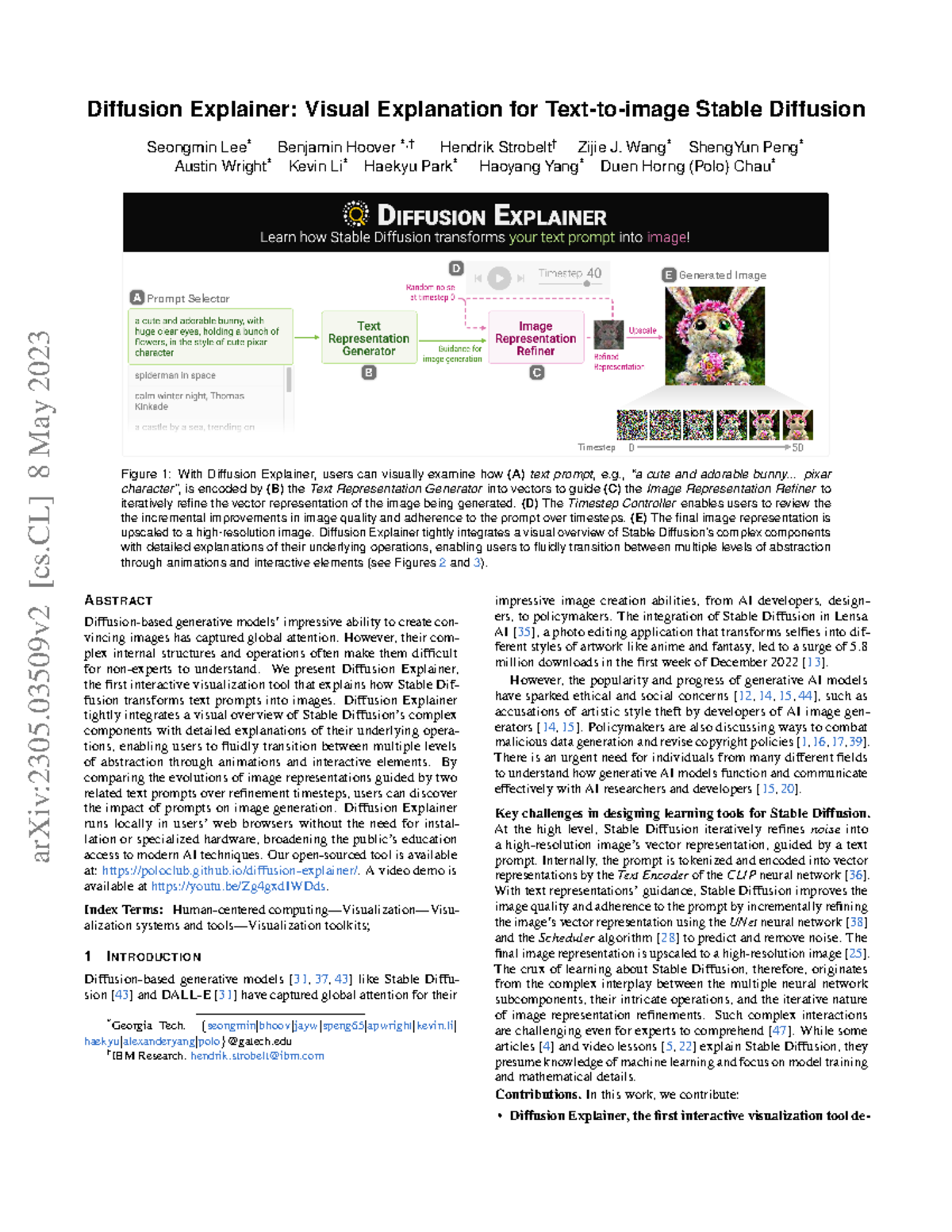 Research Text To Image - Diffusion Explainer: Visual Explanation for ...