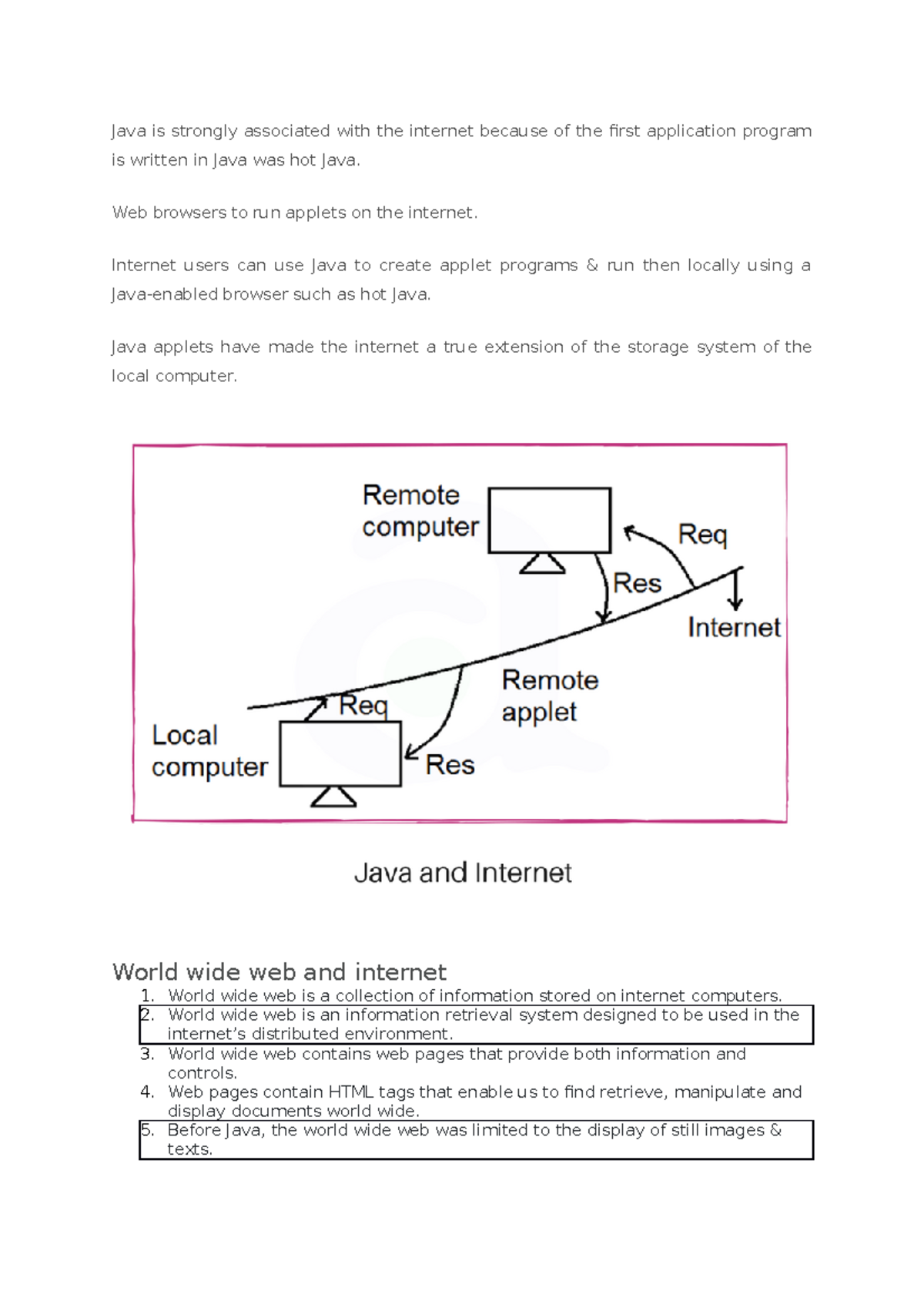 Java - cccddd - Java is strongly associated with the internet because ...
