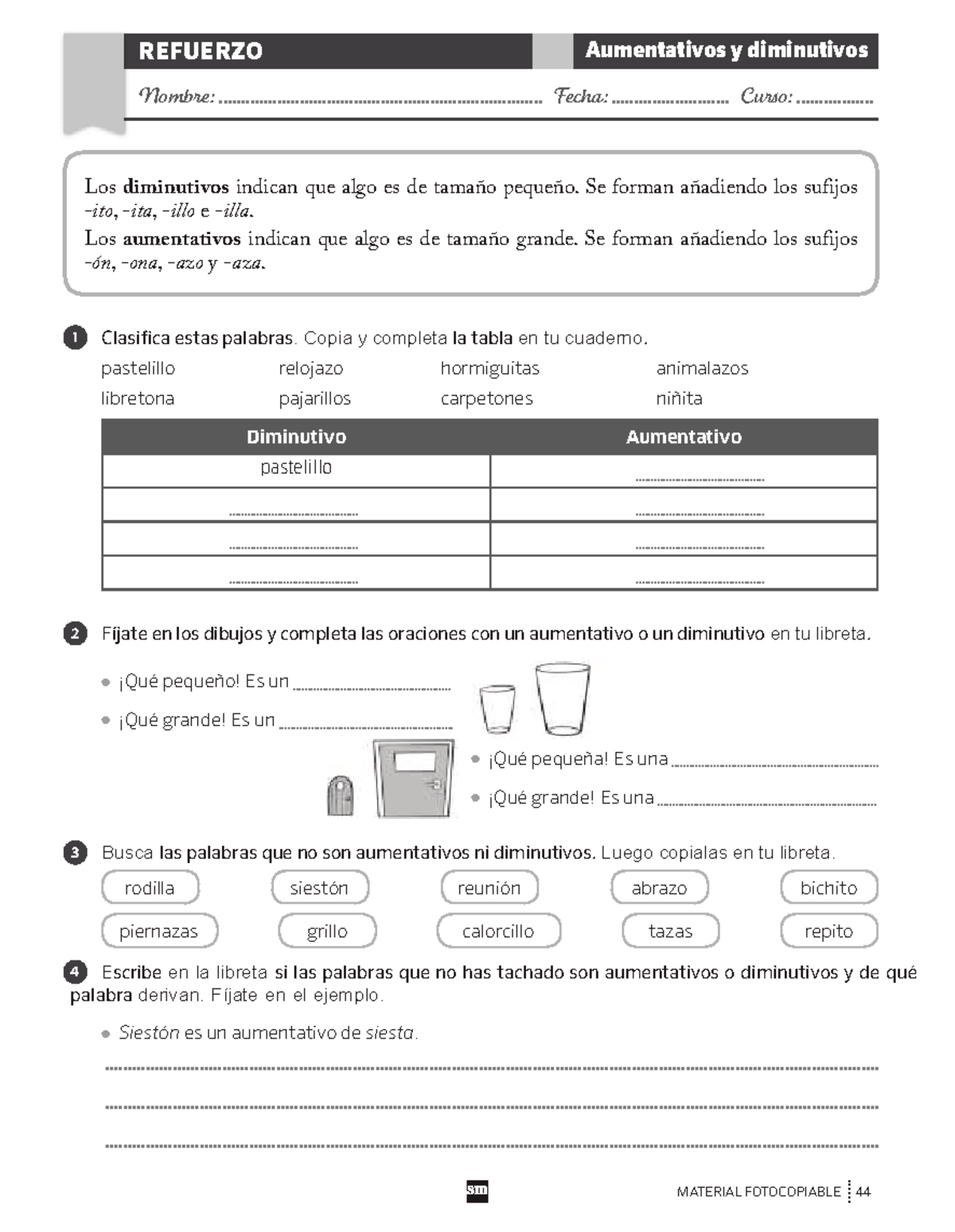 Lengua-refuerzo-cuarto-de-primaria 39 - MATERIAL FOTOCOPIABLE 44 ...