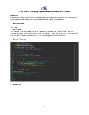 CS 305 Project Two Jt - Practices for Secure Software Report Table of Contents DOCUMENT REVISION ...