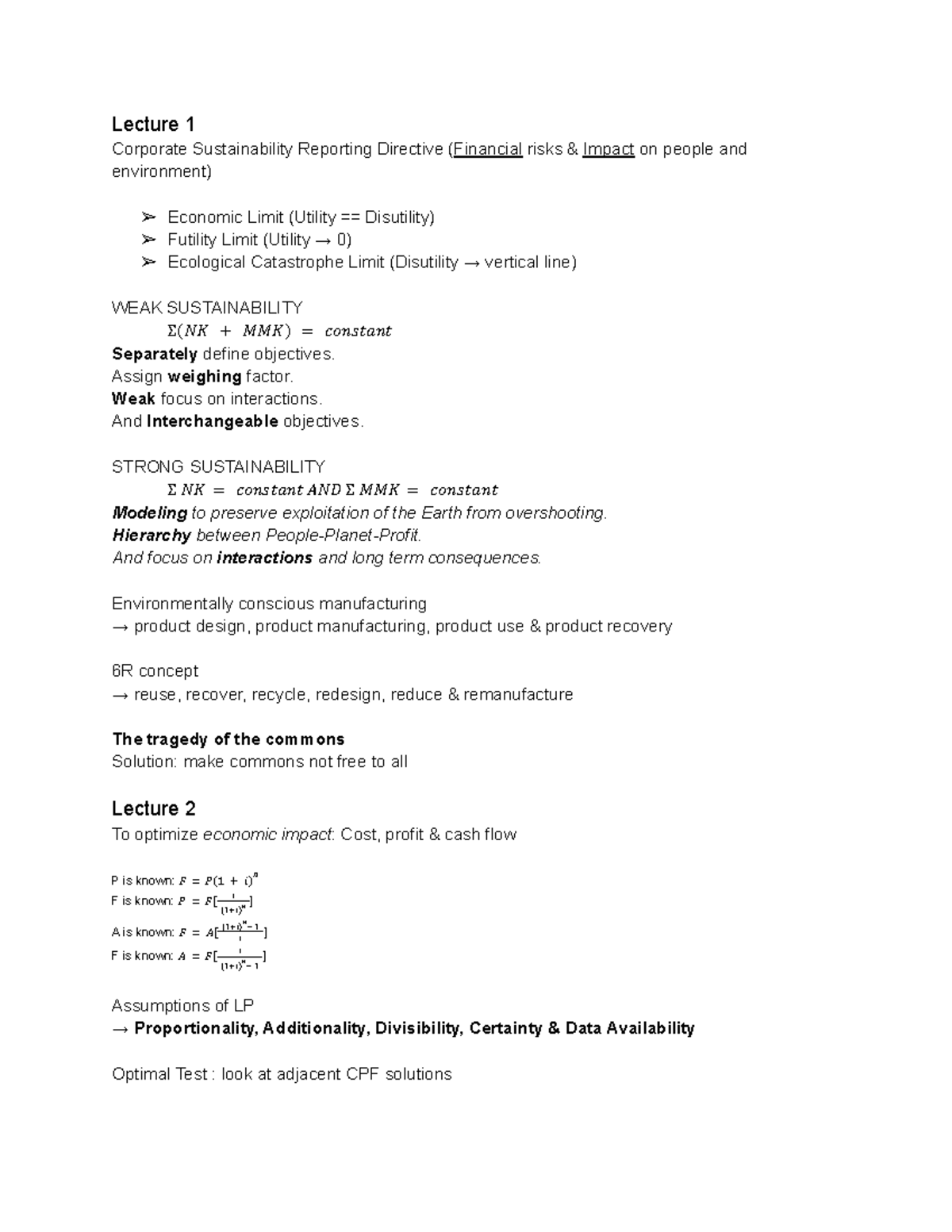 Sustainable Business Processes Lectures - Lecture 1 Corporate Sustainability Reporting Directive ...