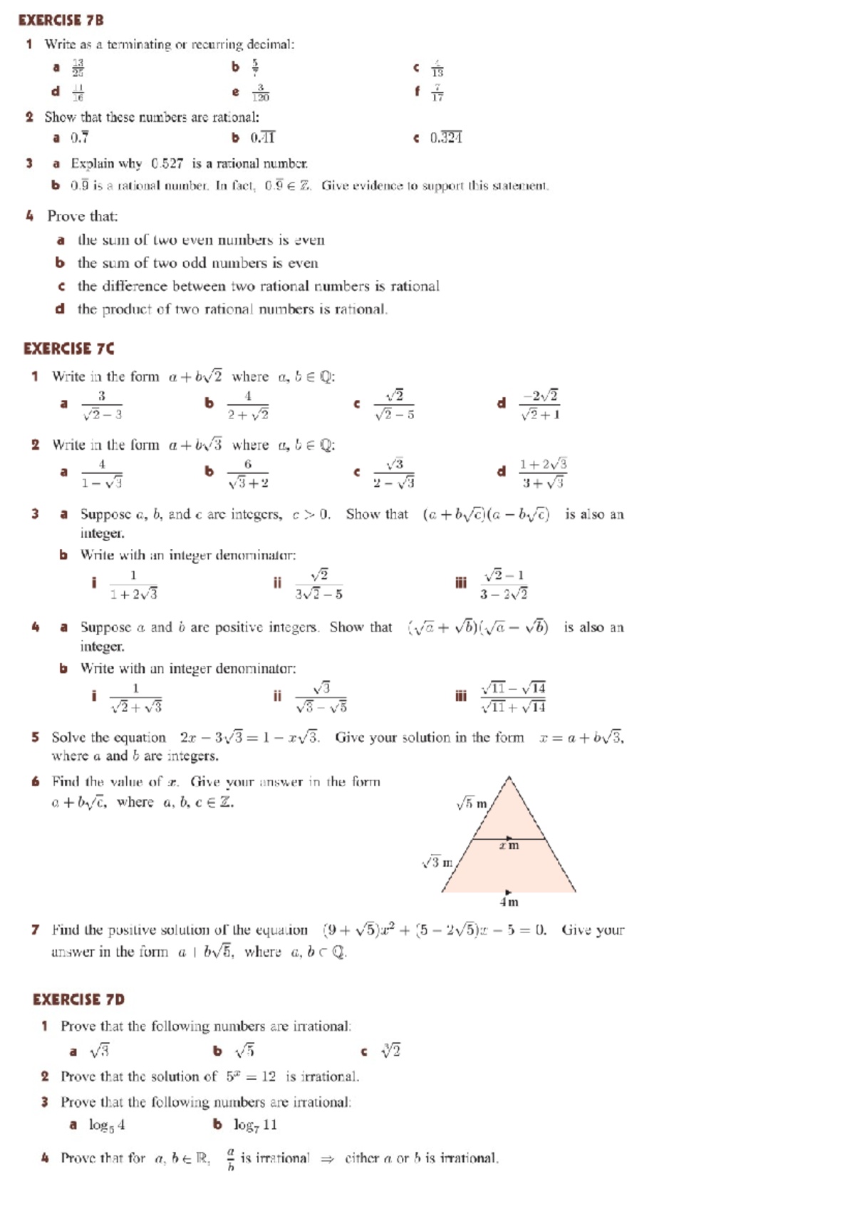 Real and Complex Numbers Excersies - Studocu