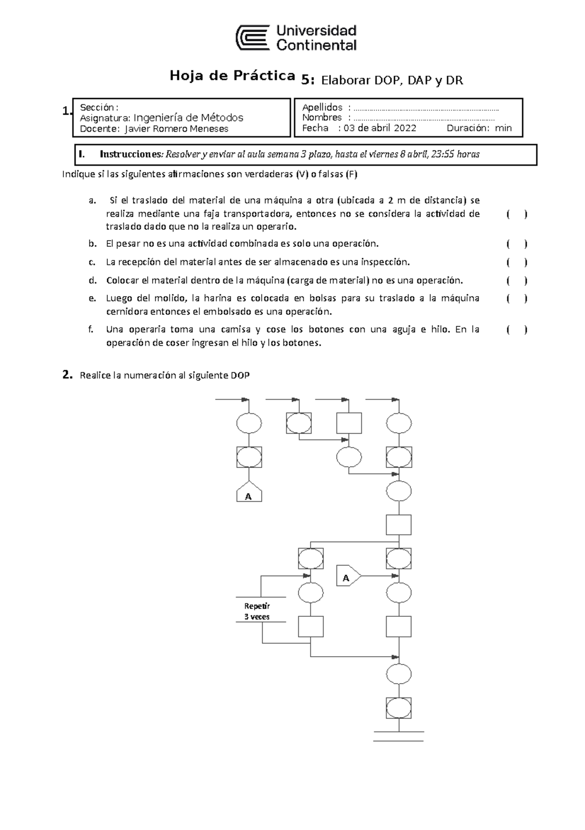 Hoja de práctica 5 DOP DAP y DR - A A Repetir 3 veces Hoja de Práctica ...