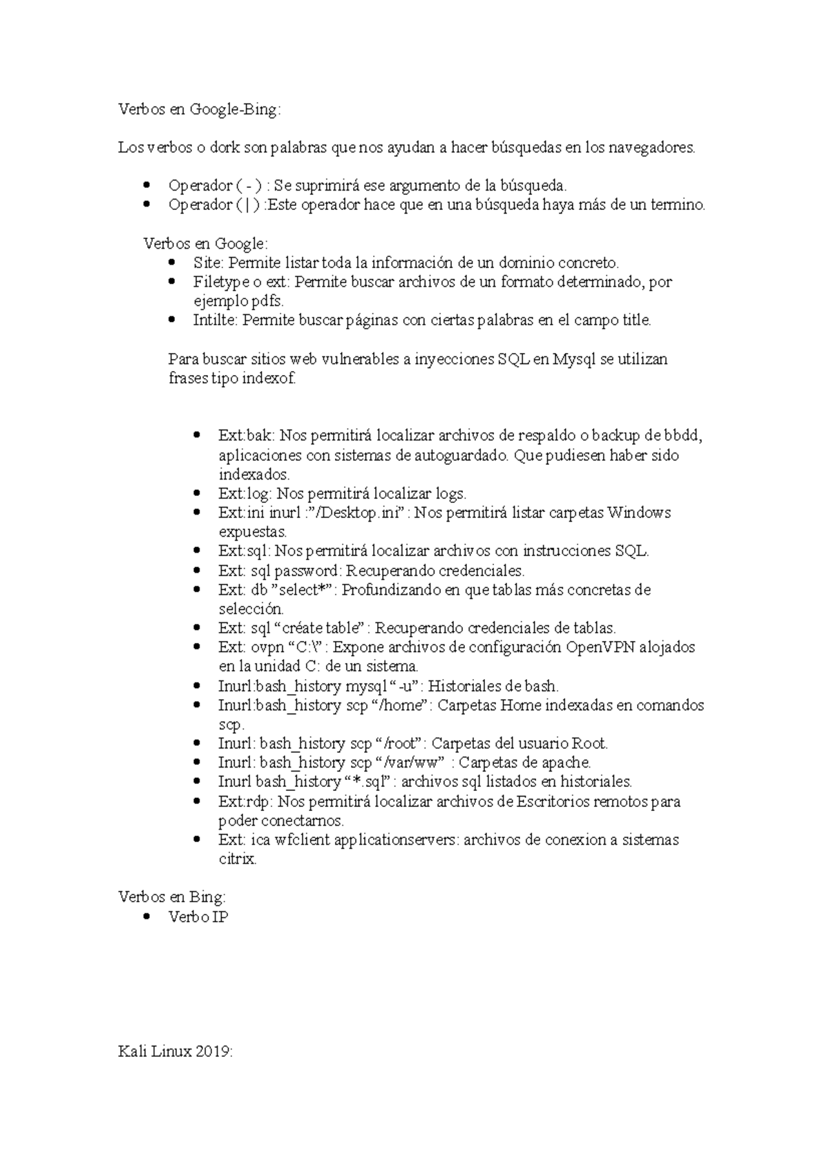 Verbos en Google - Preparación práctica 1 - Verbos en Google-Bing: Los ...