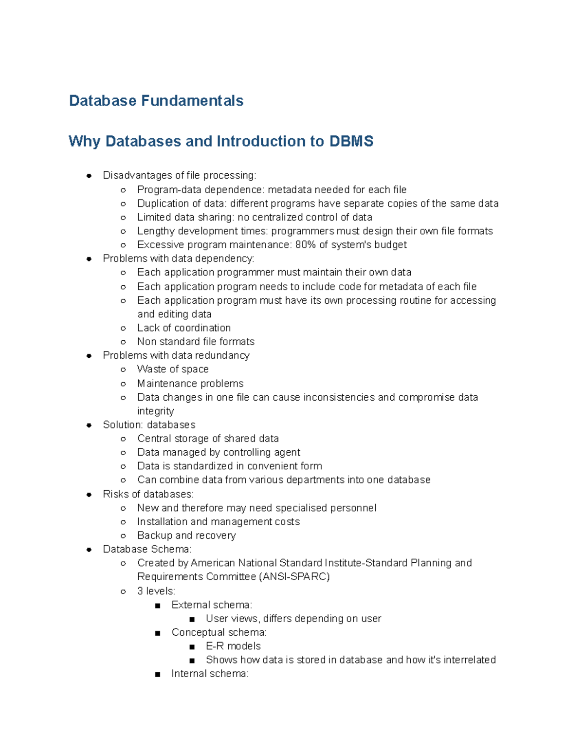 Database Fundamentals - Physical structures: how logical data is stored ...