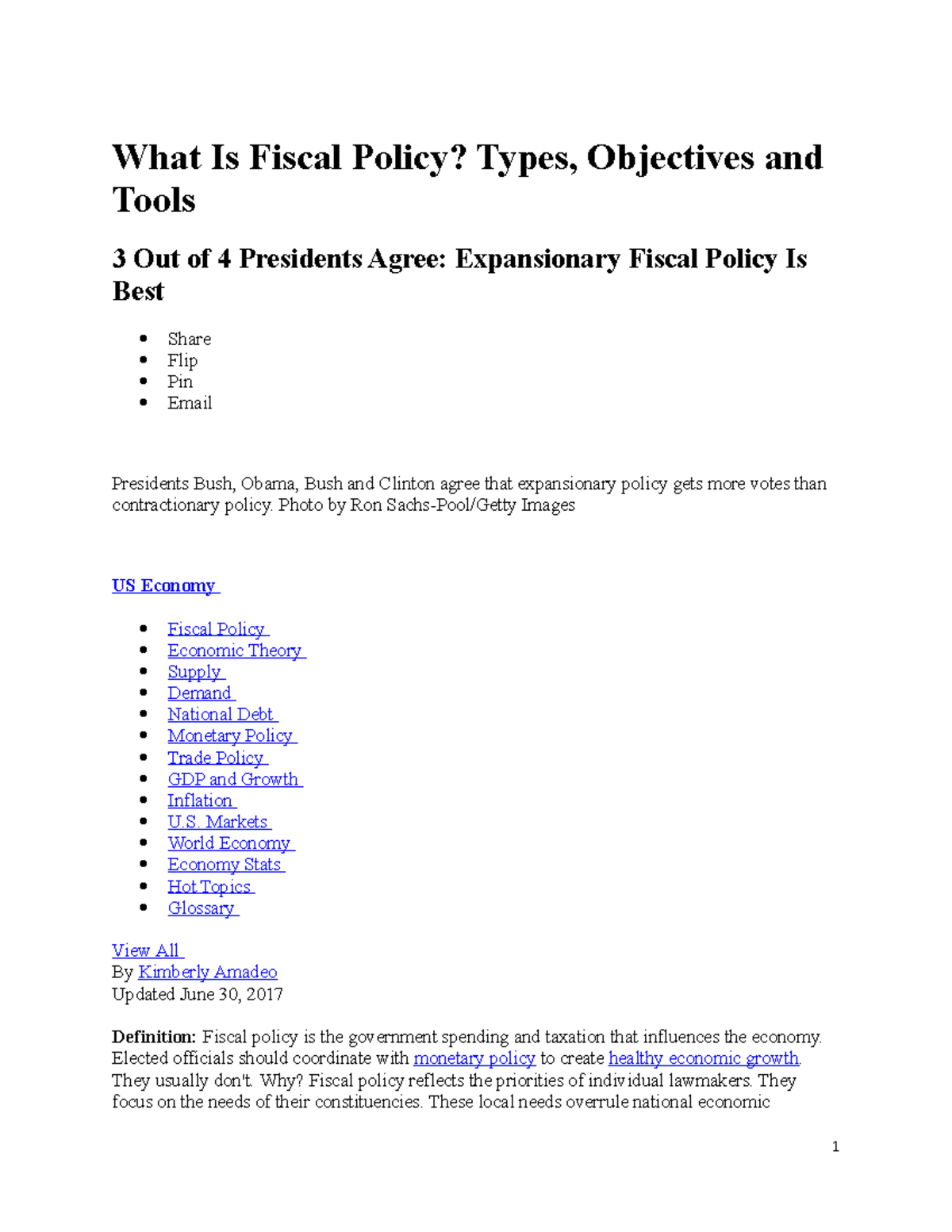 What Is Fiscal Policy - Explanation - What Is Fiscal Policy? Types ...