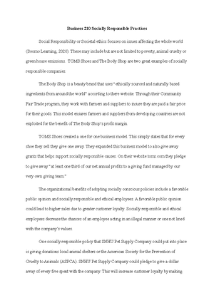 Bus 210 Module One - Judd Heeb Business 210 January 8, 2021 1-3 Journal ...