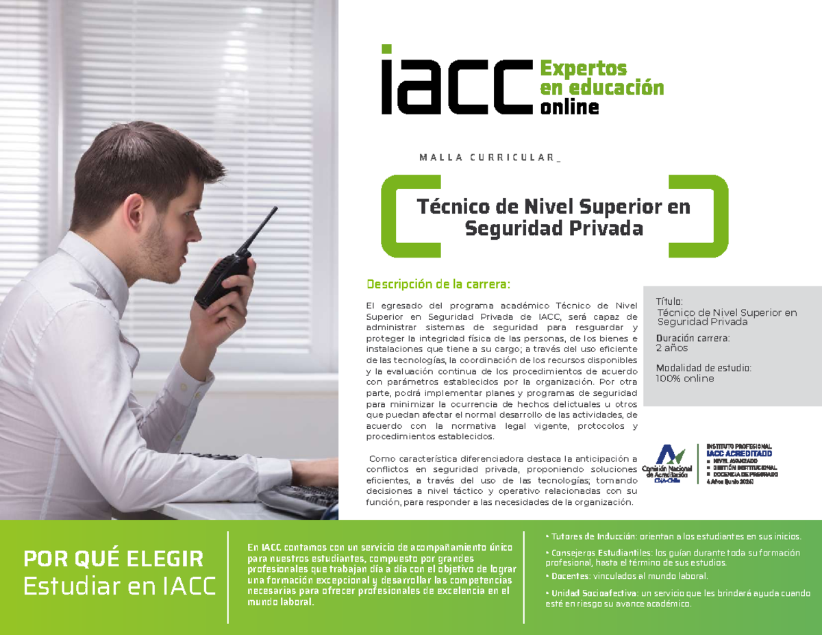 Malla tecnico-en-seguridad-privada-iacc - Técnico de Nivel Superior en Seguridad Privada M A L L ...