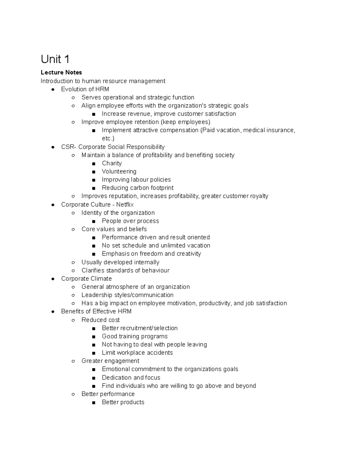 Mos 1021 Lecture Notes For Mos 1021 Unit 1 Lecture Notes