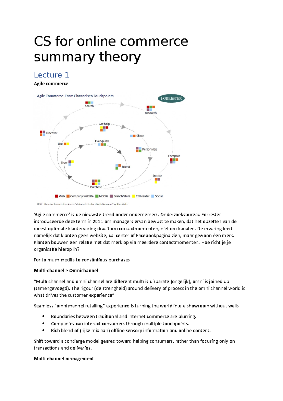 CS for online commerce summary theory - CS for online commerce summary ...