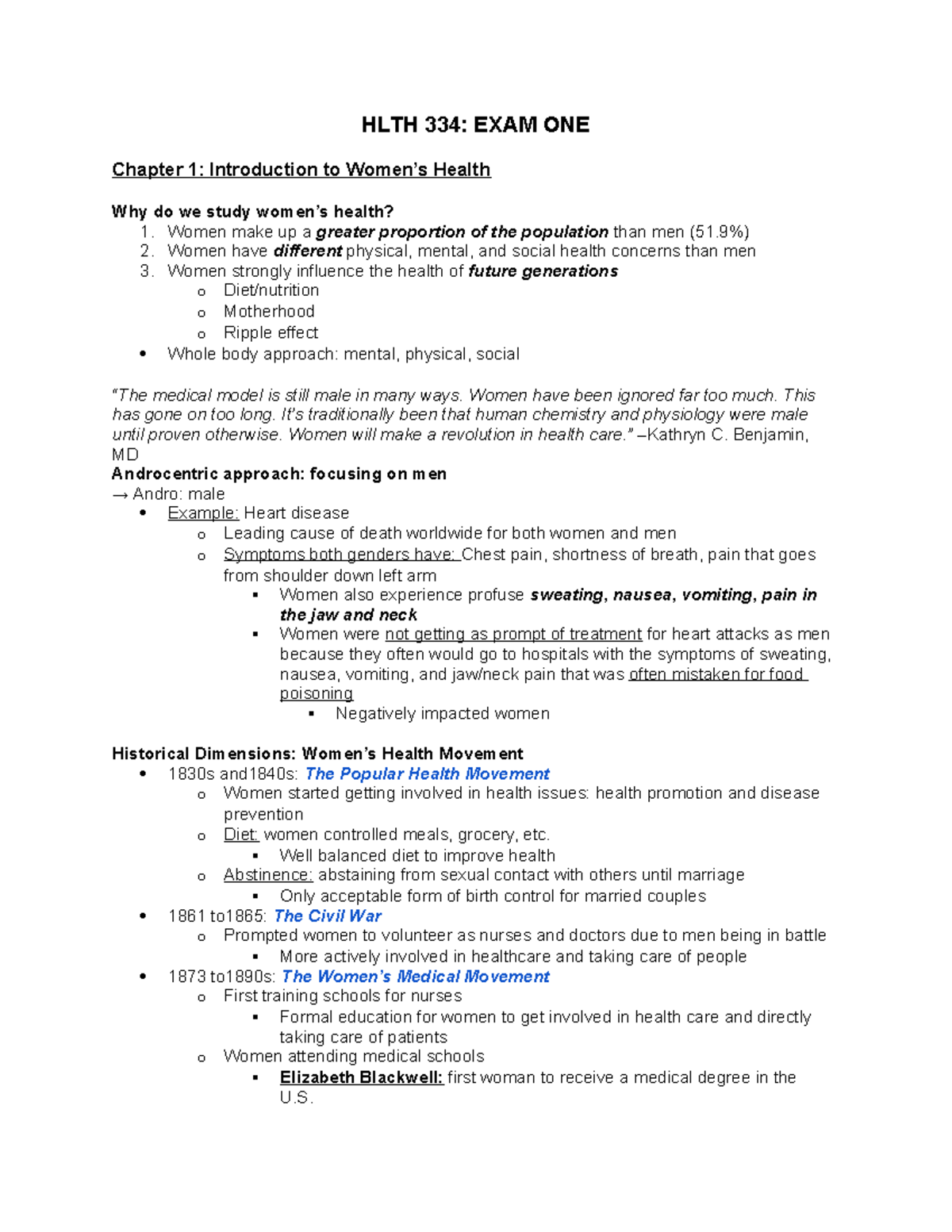 HLTH 334 Exam 1 This Is A Review Of All Material Covered For Exam 1 hlth-334-exam-1-this-is-a-review-of-all-material-covered-for-exam-1