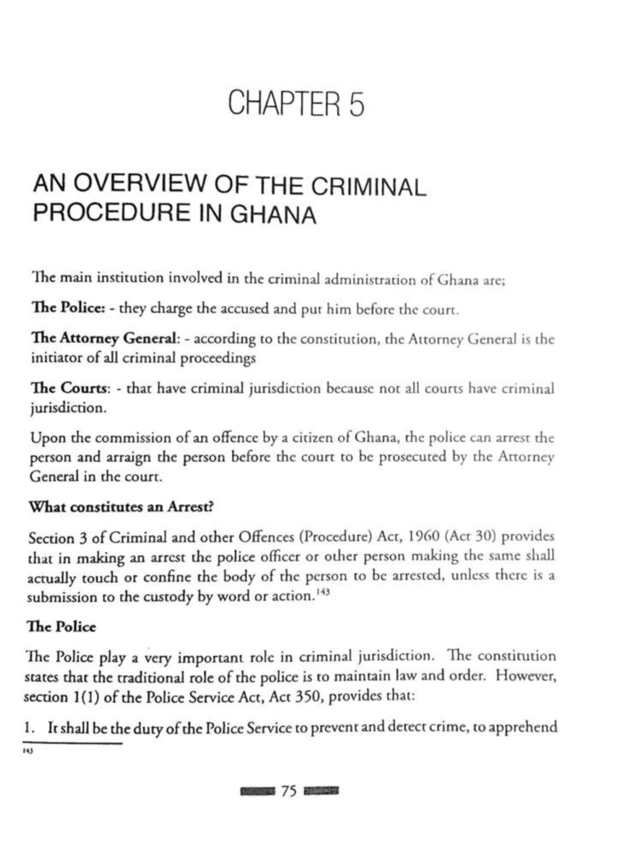 Criminal Procedure in Ghana - w - Ghana Legal System - Studocu