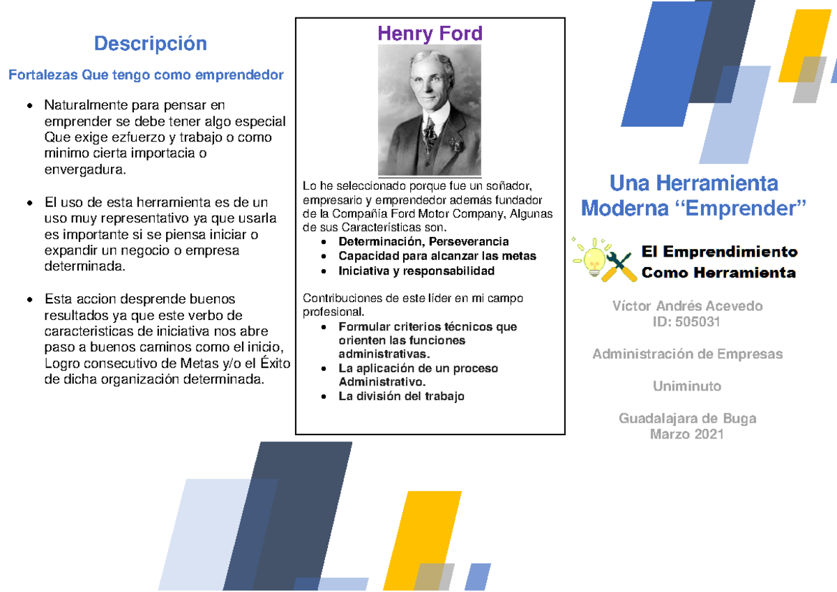 Triptico - para estudiares algo que consiste en dejar el mapa ...