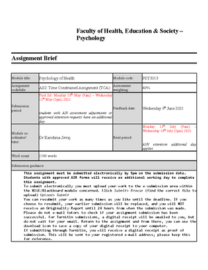 Additional sample assessment material Applied Psychology Unit 3 Exam - P63174A0124 P63174A ©2019 ...