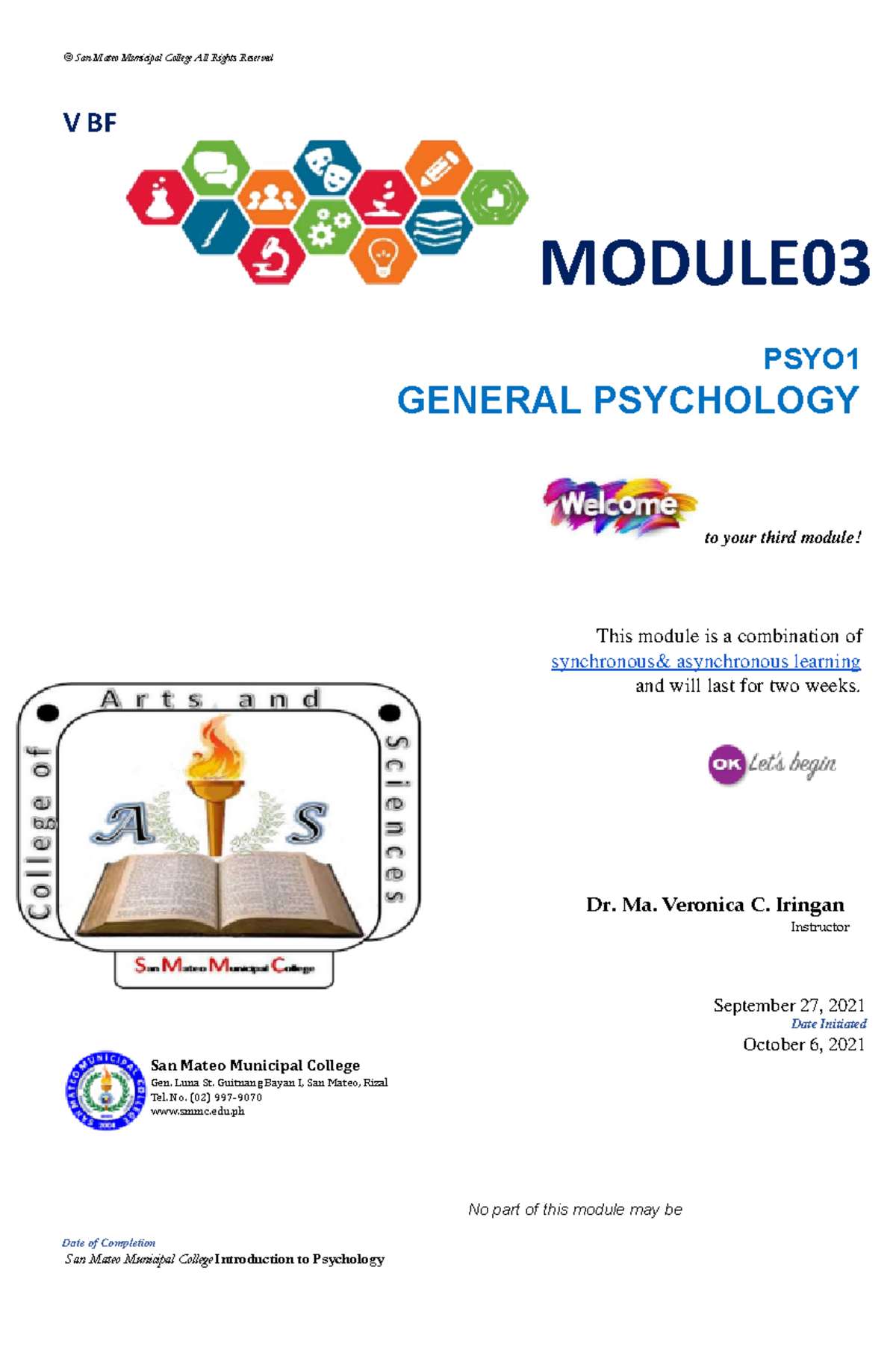 Module 3 - this a reference guide. - © San Mateo Municipal College All ...