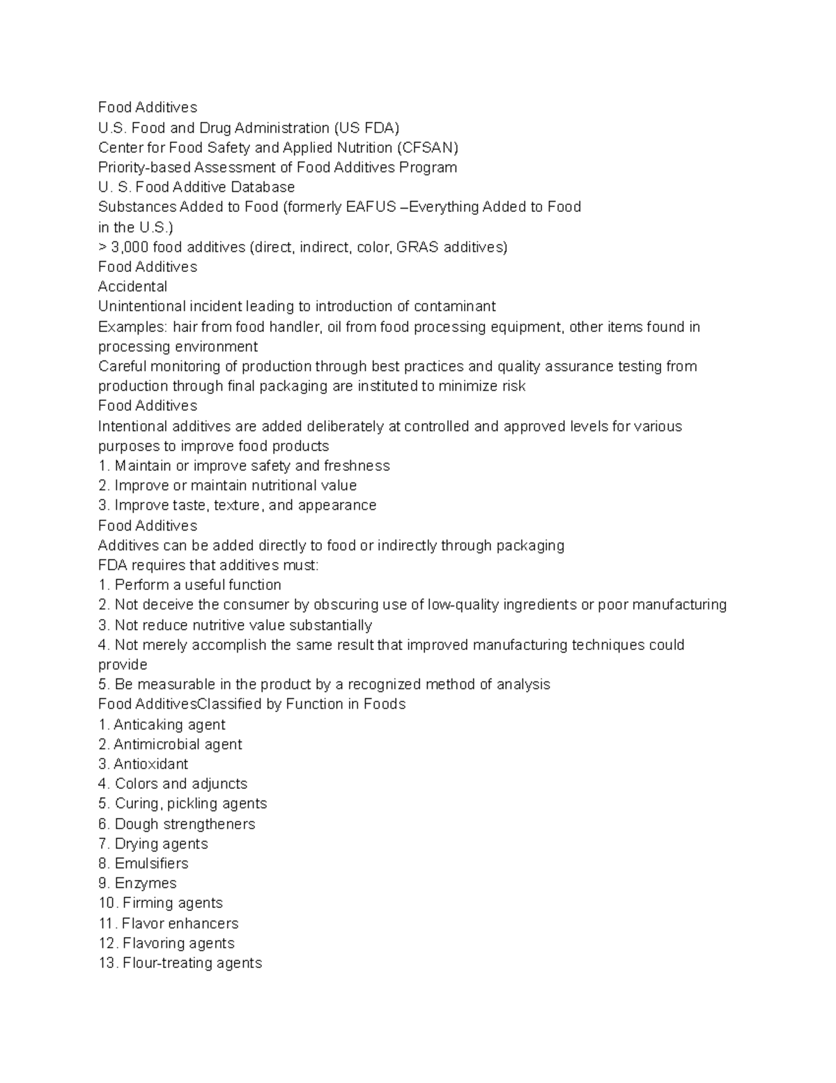 Food Composition - Micronutrients and Additives Part 2 - Food Additives ...