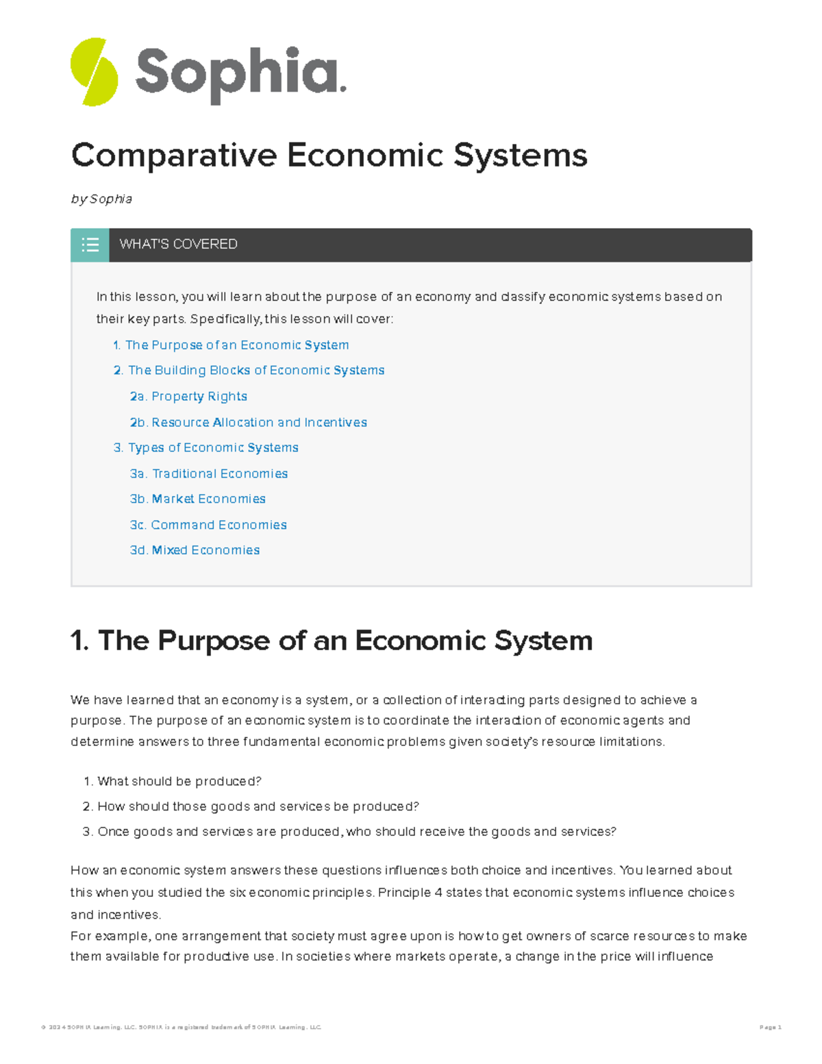 Comparative economic systems 3 - Comparative Economic Systems by Sophia ...