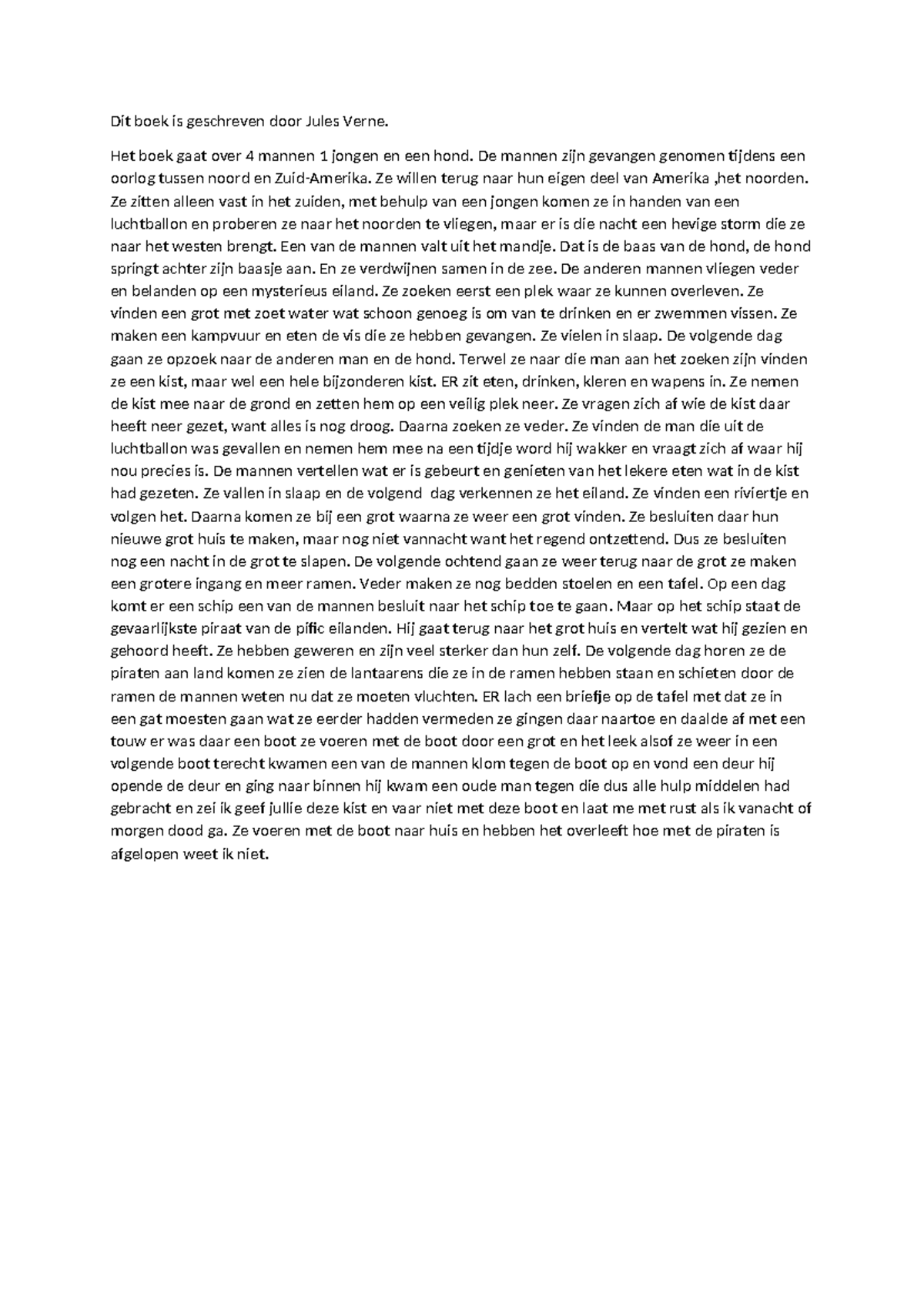 Boek verslag engels boekje 3 - Dit boek is geschreven door Jules Verne ...