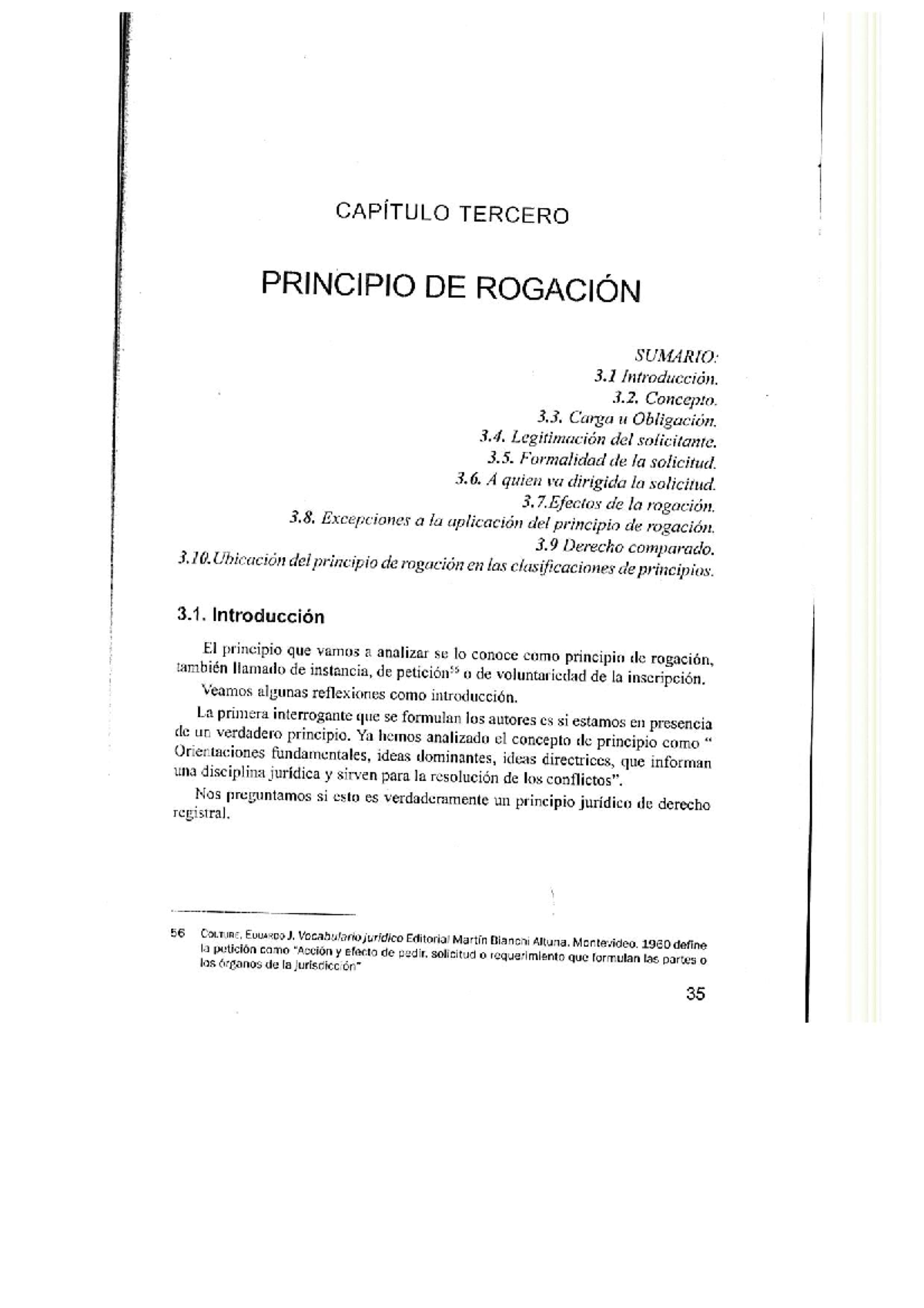 Principio DE Rogacion - texto seleccionado - CAPÍTULO TERCERO PRINCIPIO ...