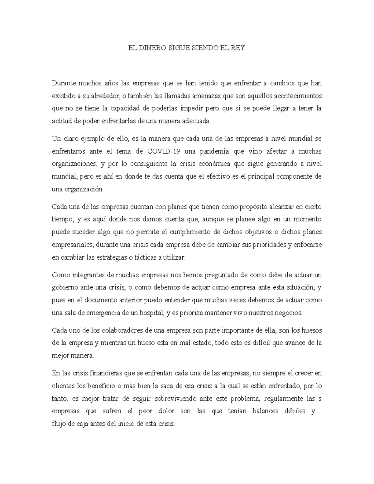 El Dinero Sigue Siendo EL REY - Bussynes Oxigen - EL DINERO SIGUE ...