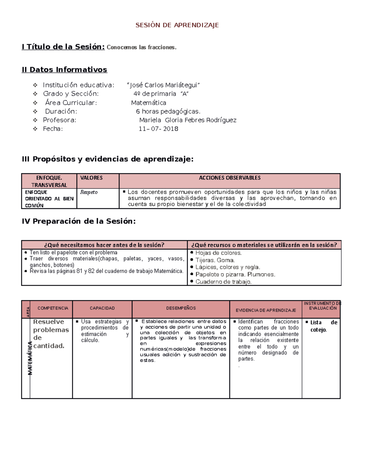Conociendo LAS Fracciones - DE APRENDIZAJE I de la Conocemos las ...