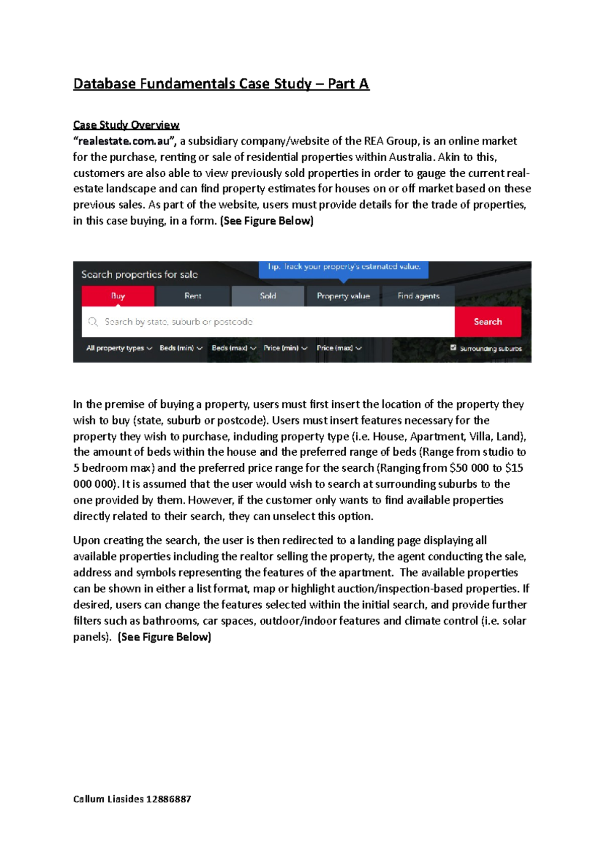 Database Fundamentals Case Study - com”, a subsidiary company/website ...