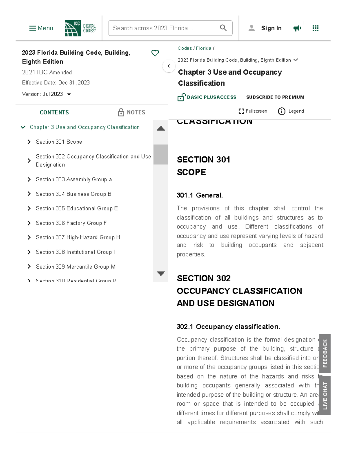 2023 Florida Building CODE, Building, Eighth Edition ICC Digital Codes - CHAPTER 3 USE AND ...