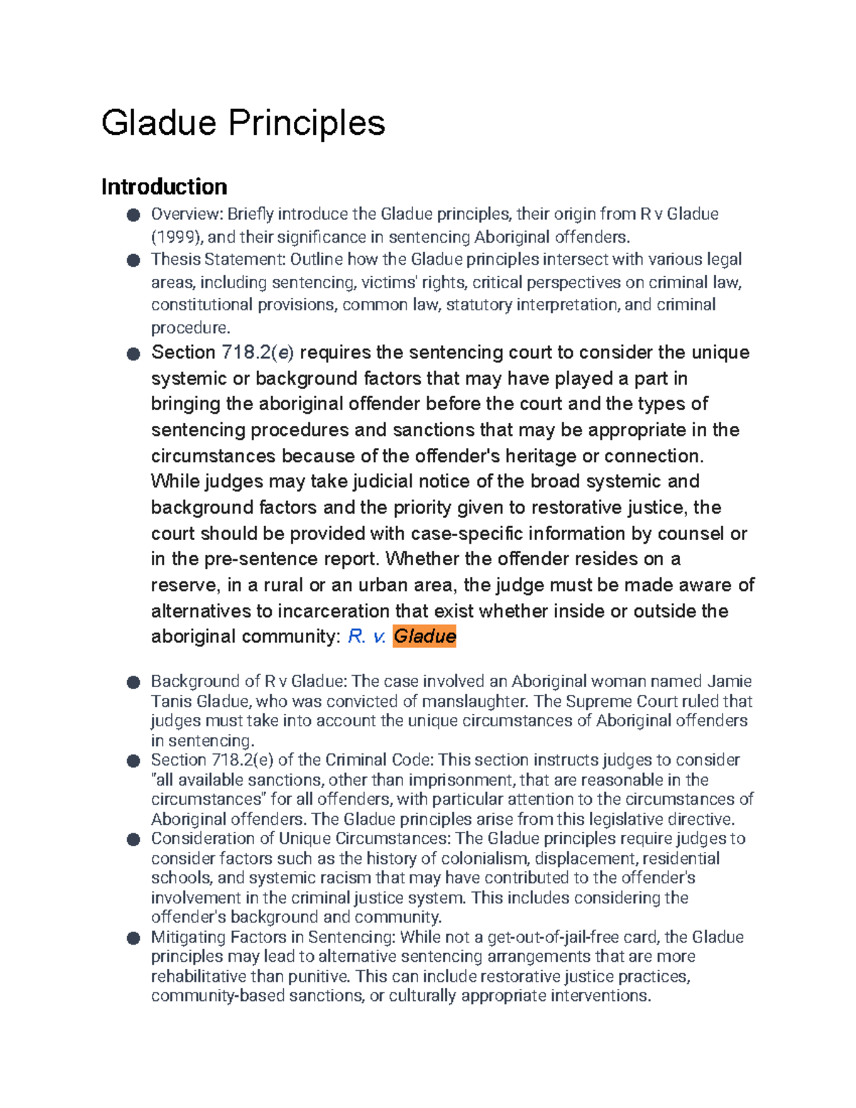 Gladue Principles - Explained - Gladue Principles Introduction Overview ...