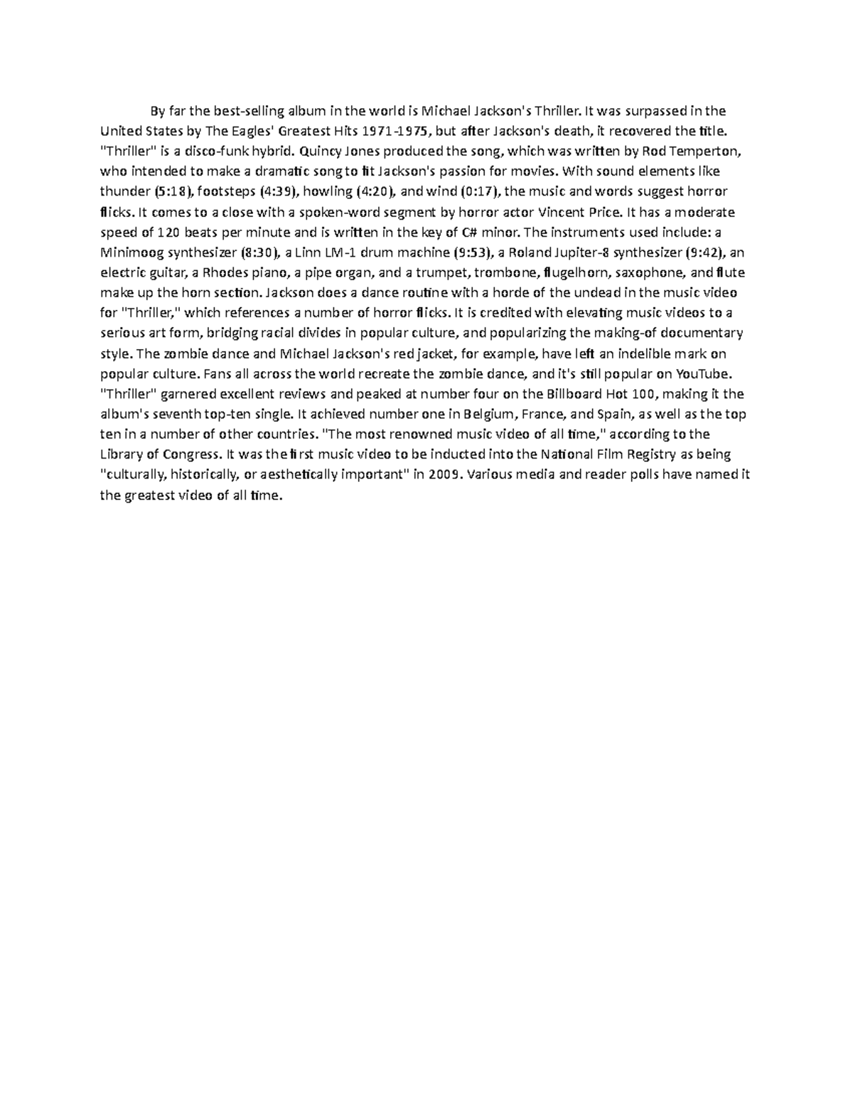 MU184 Exam 3 Essay By Far The Best selling Album In The World Is mu184-exam-3-essay-by-far-the-best-selling-album-in-the-world-is