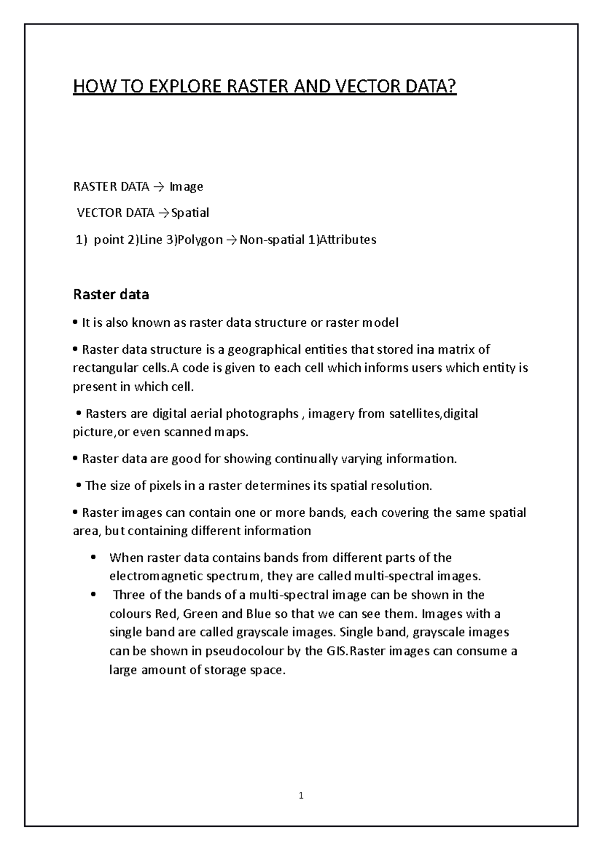 HOW TO Explore Raster AND Vector DATA - HOW TO EXPLORE RASTER AND ...