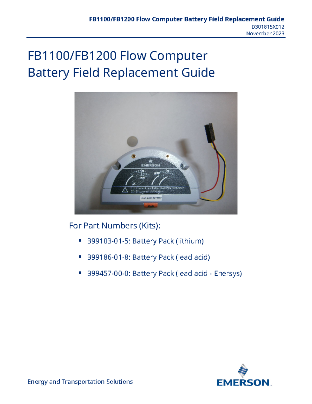 Fb1100 fb1200 flow computer battery field replacement guide en 1529296 ...
