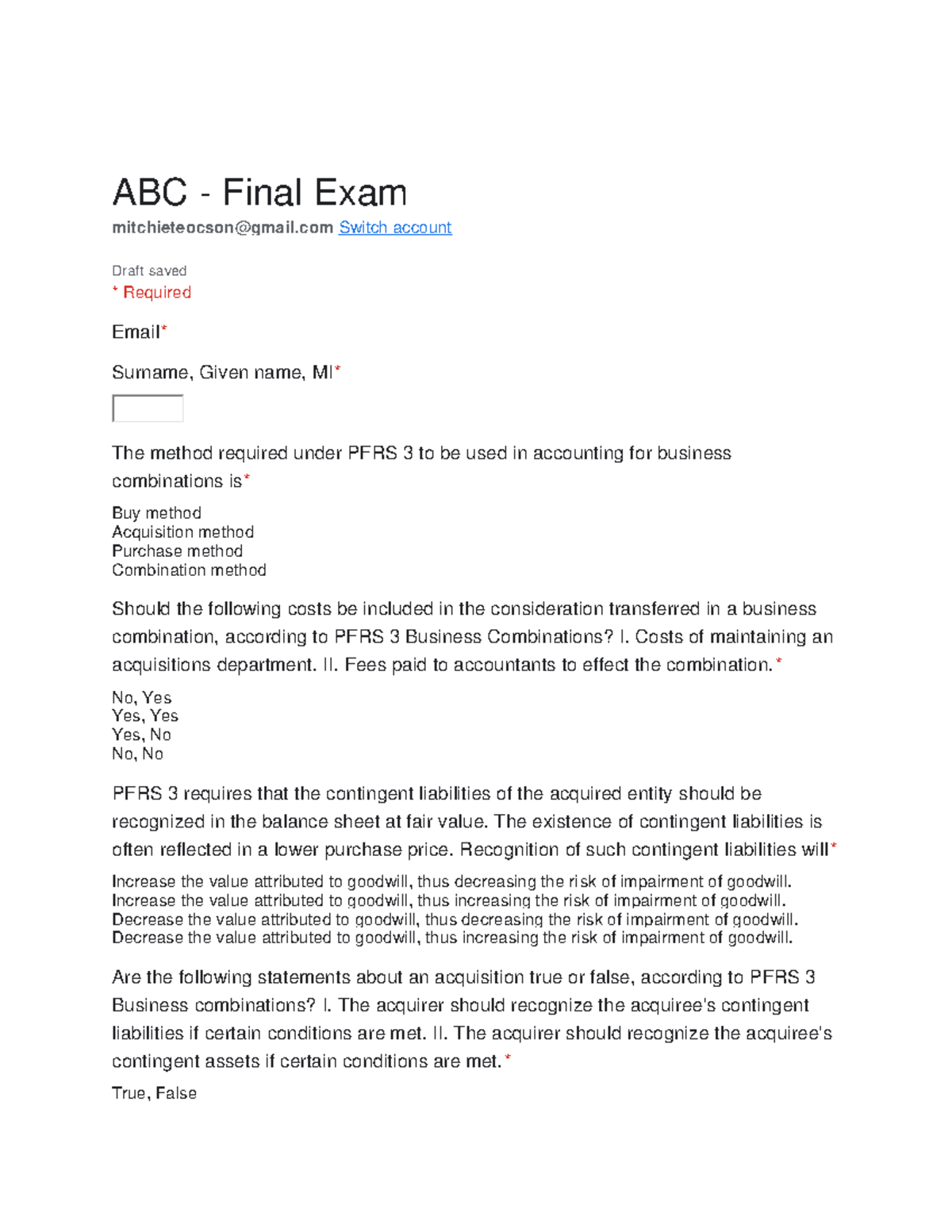 ABC-Final-Exam - FUU - ABC - Final Exam mitchieteocson@gmail Switch ...