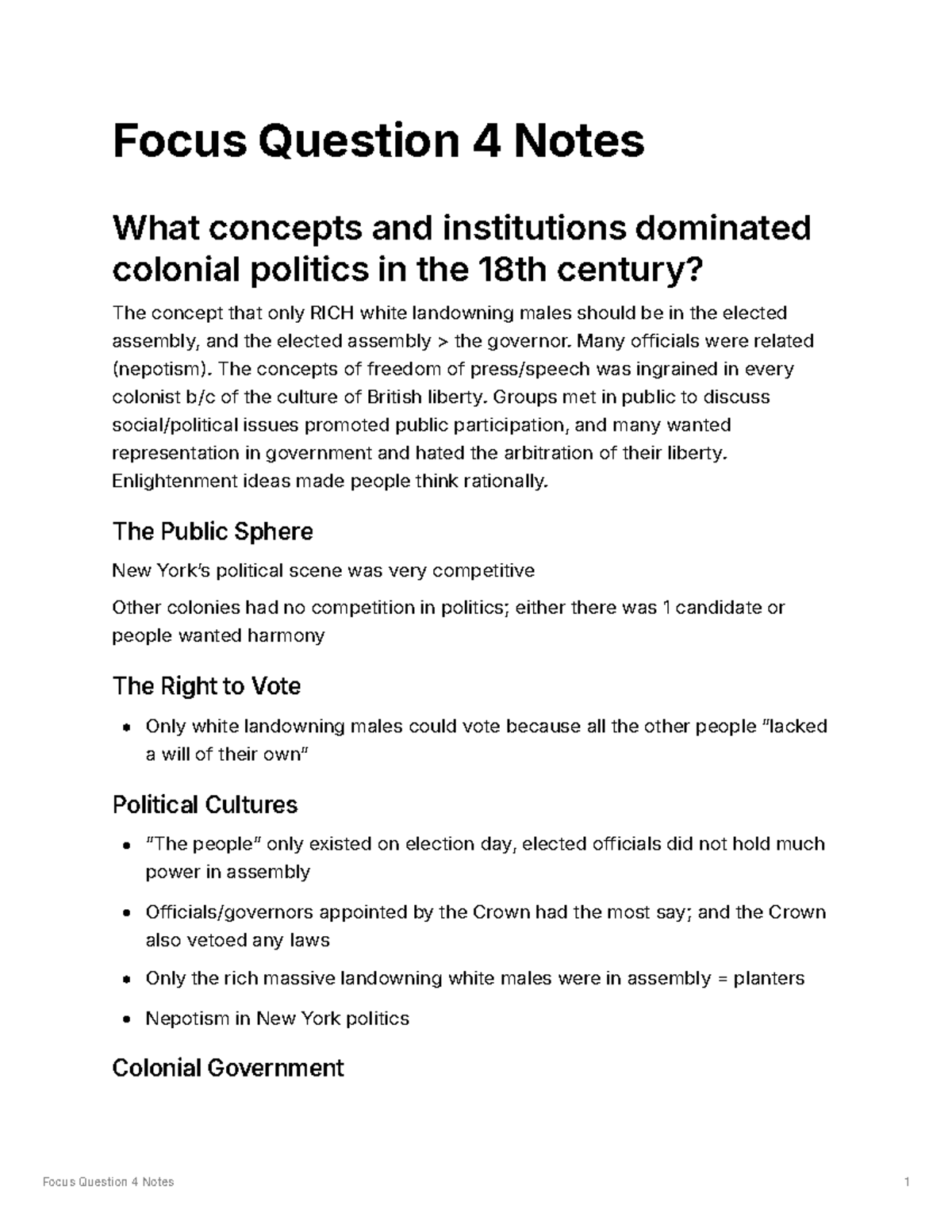 Give me liberty! Chapter 4 Focus Question 4 Notes - Focus Question 4 ...