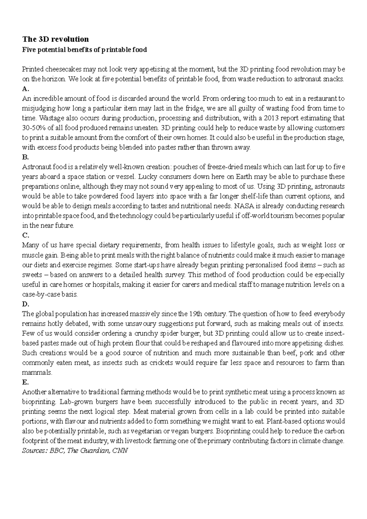 Article the 3D revolution - The 3D revolution Five potential benefits ...