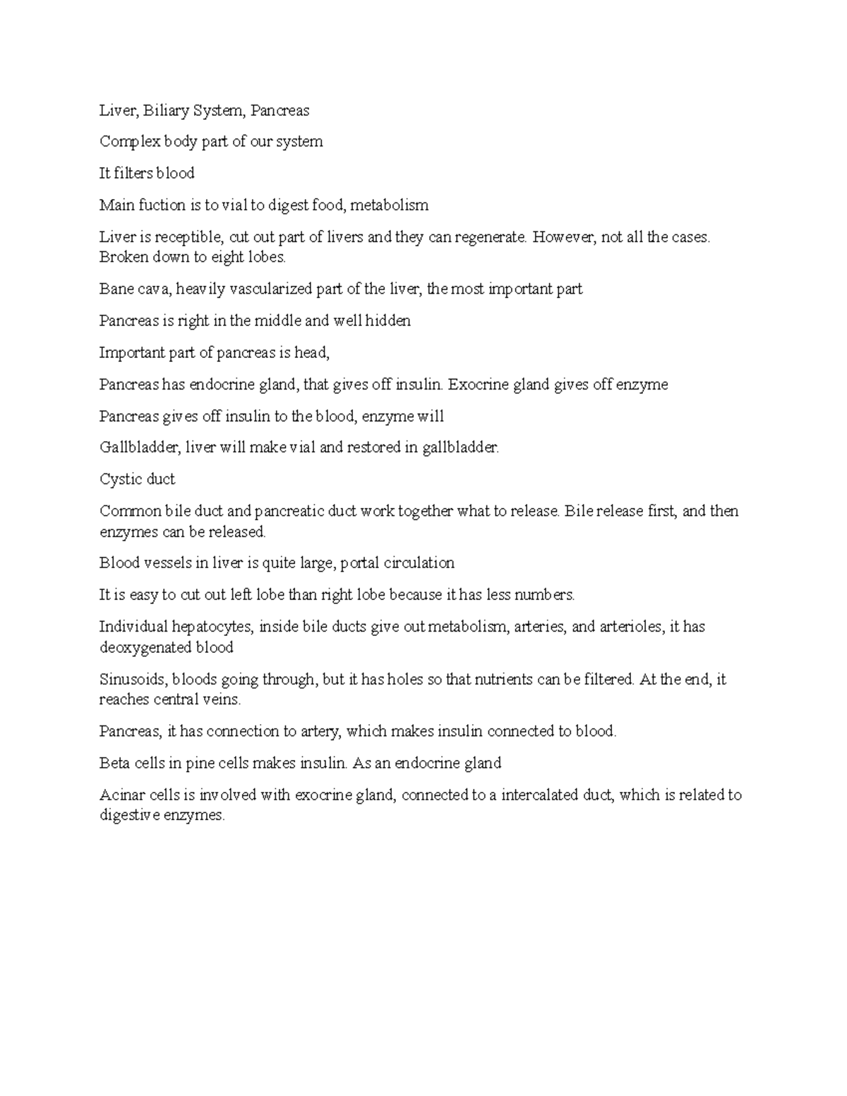 Pathophysiology Chapter 10 - Liver, Biliary System, Pancreas Complex ...