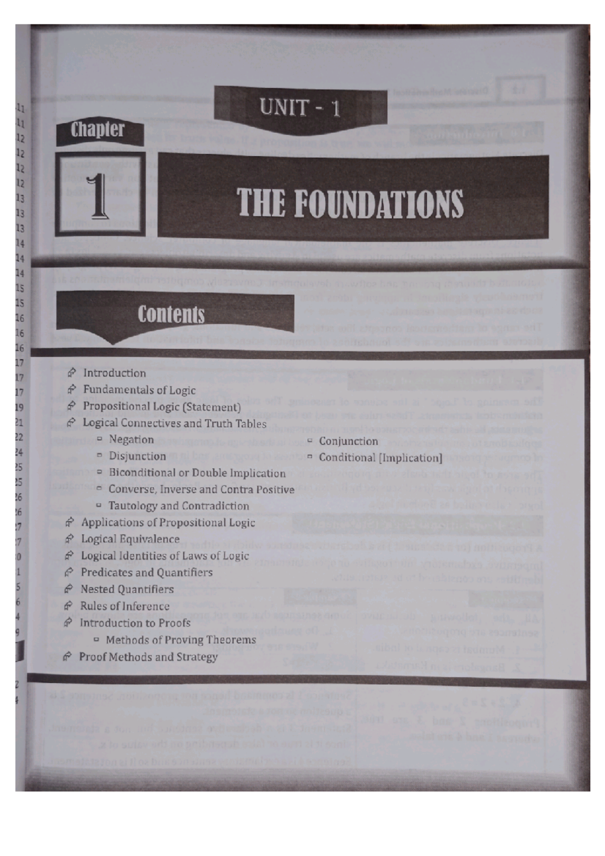 Maths chapter 1 - Foundations - 11 UNIT 1 11 Chapter 12 12 12 12 13 1 ...