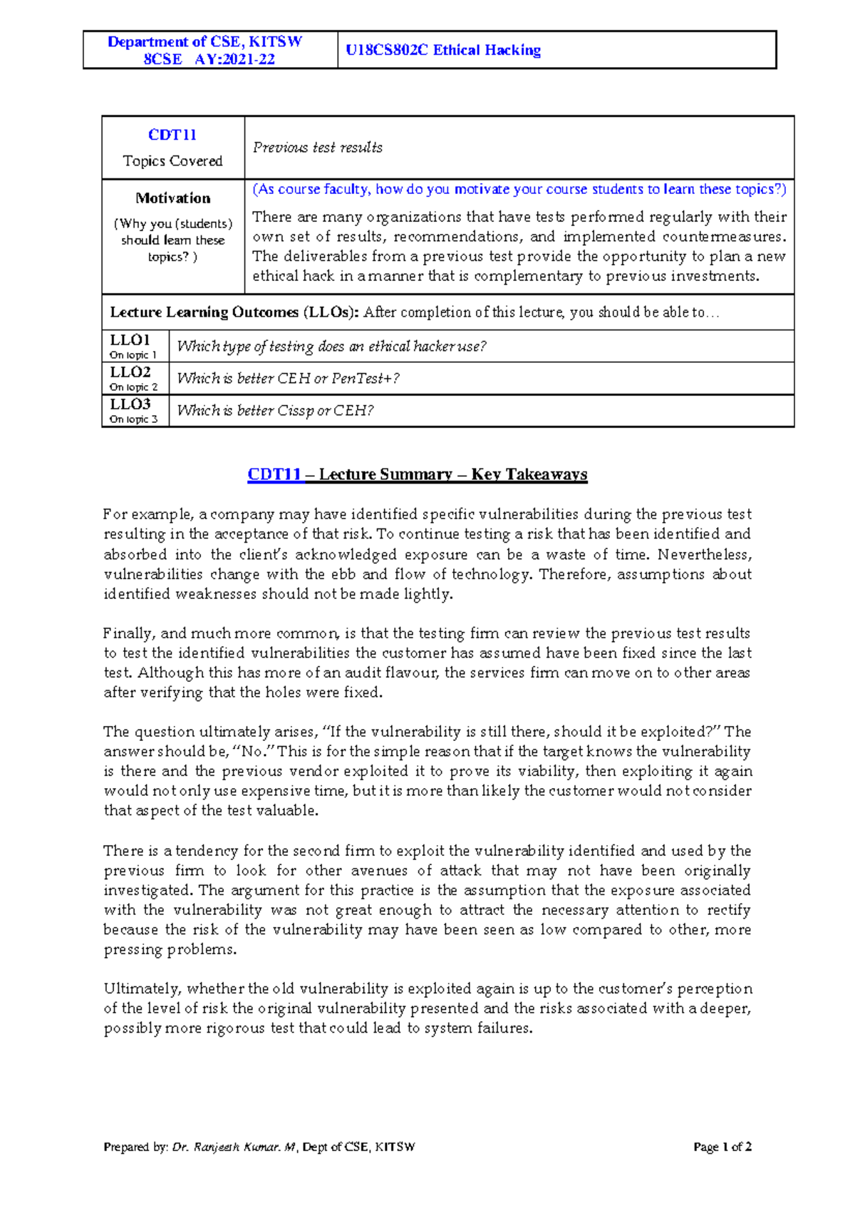 EH Week-4 11 - Notes for EH - Department of CSE, KITSW 8CSE AY:2021-22 ...