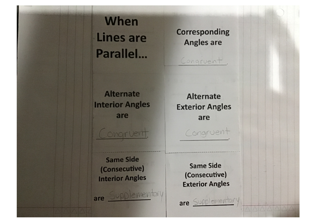 Parallel lines Geometry - GEO 100 - Studocu
