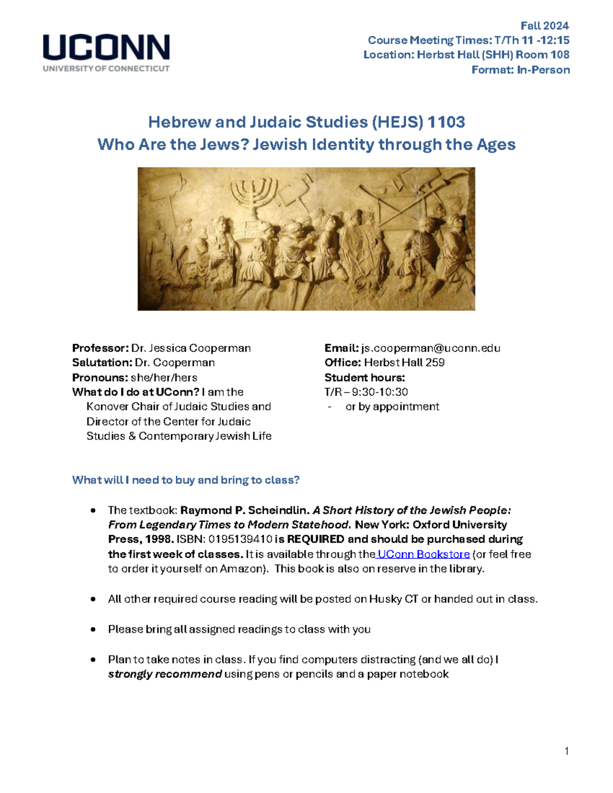 HEJS 1103 Fall 2024 - HEJS 1103 Who Are the Jews? Jewish Identity ...