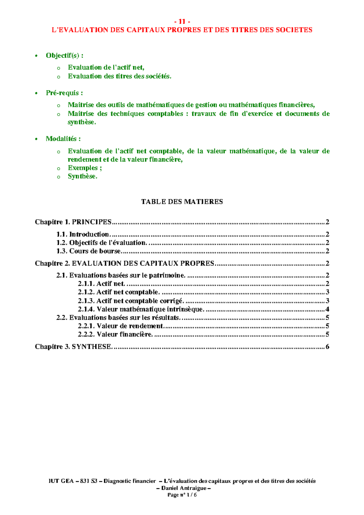 11 - Bonne réception - IUT GEA – 831 S3 – Diagnostic financier – L ...