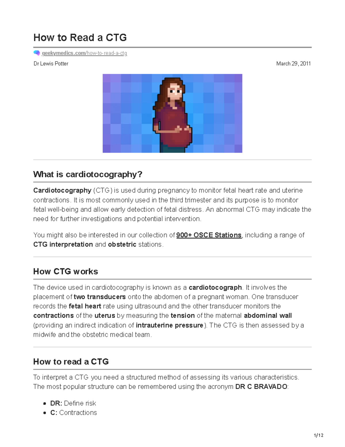 Geekymedics.com-How to Read a CTG - Dr Lewis Potter March 29, 2011 How ...