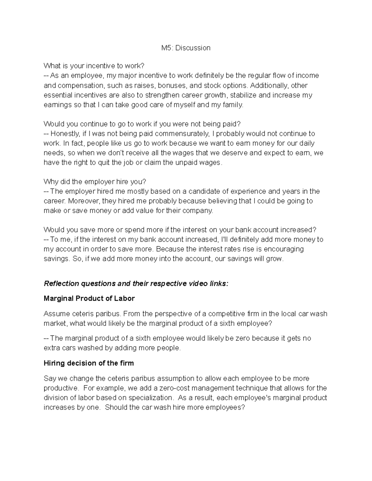 ECO 1B M5 Discussion - professor: Malkiat Sandhu course: ECO 1B - M5 ...