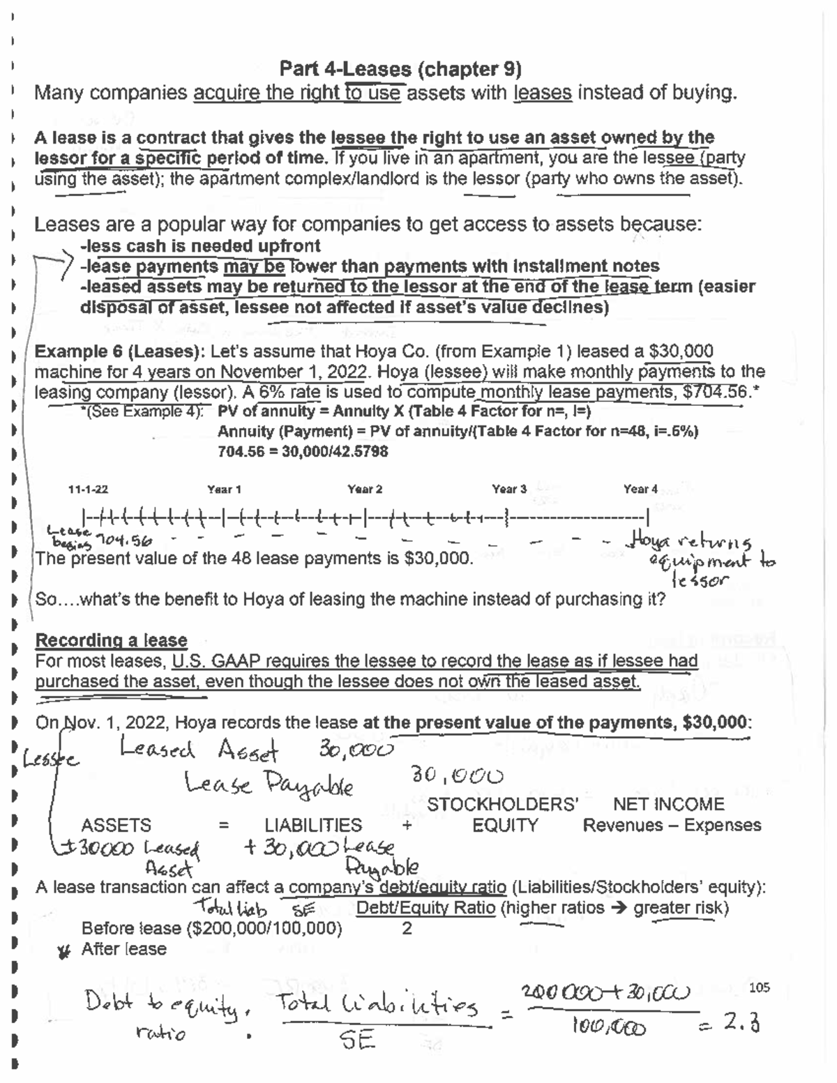 Leases notes chapter 8 - ACCT 2113 - Studocu