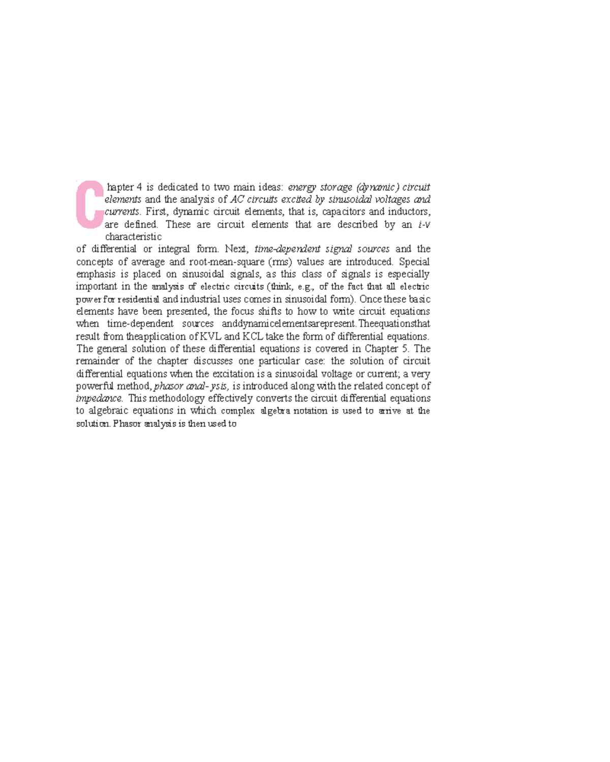 Introduction TO Elecrtical Engineering 4 - ####### hapter 4 is ...