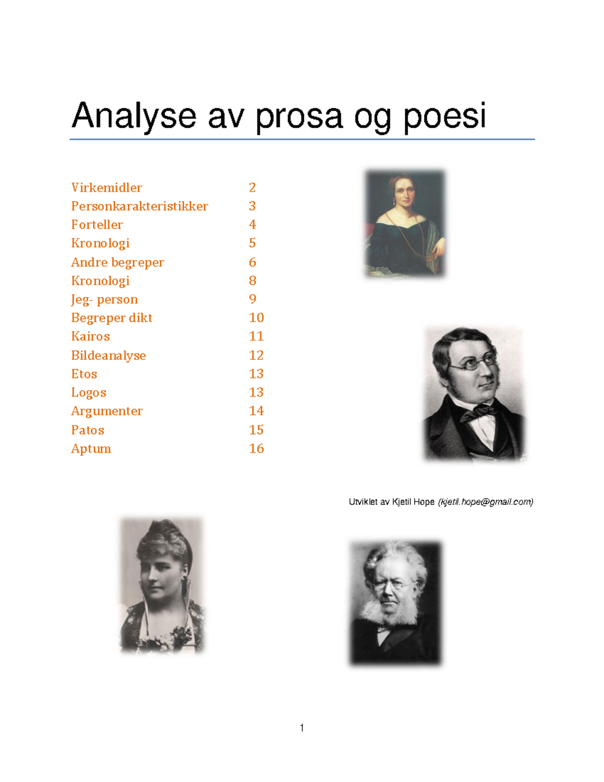 Prosapoesiretorikk - norsk - Analyse av prosa og poesi Virkemidler ...