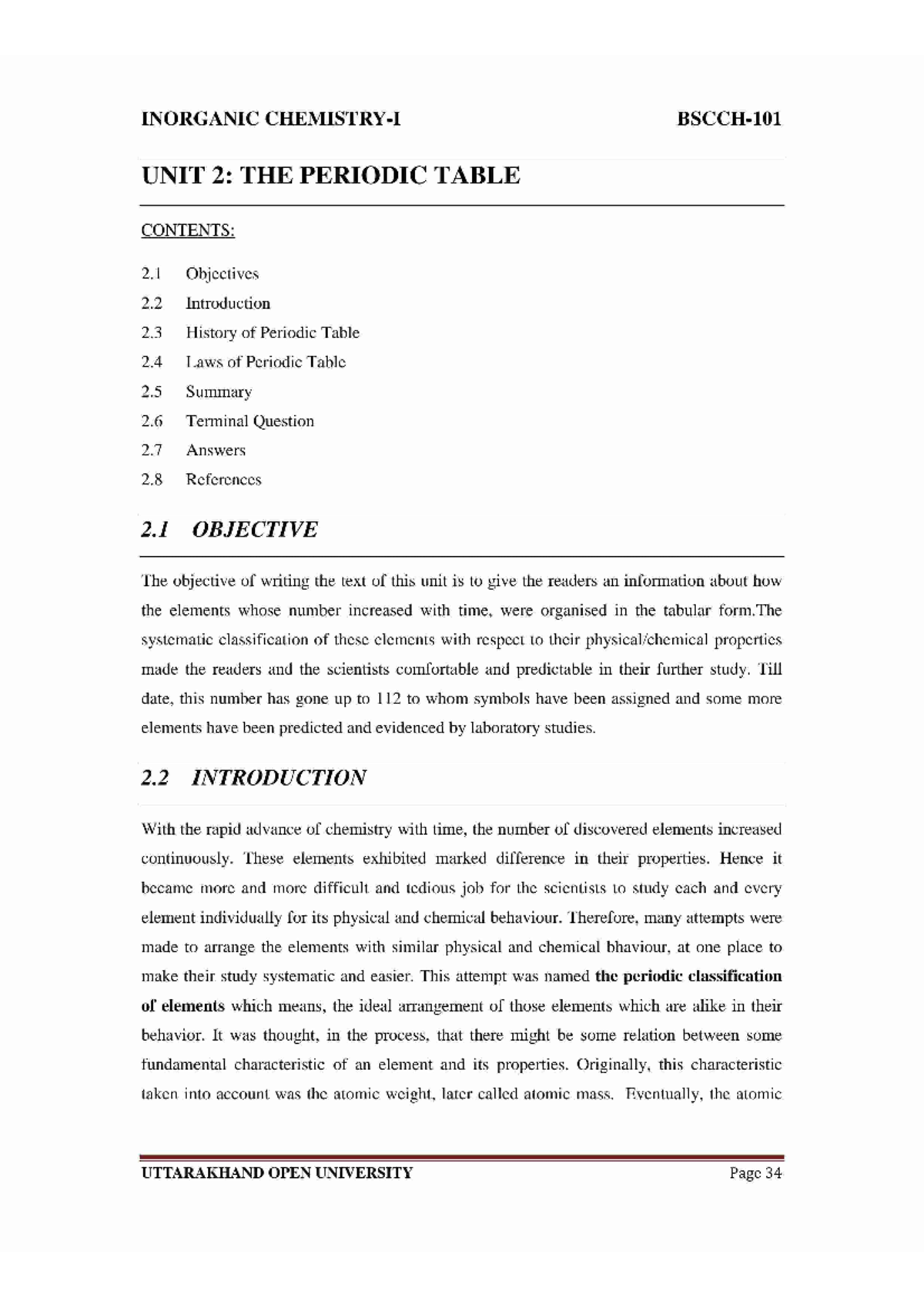 Unit 2 The Periodic Table Inorganic Chemistry Studocu